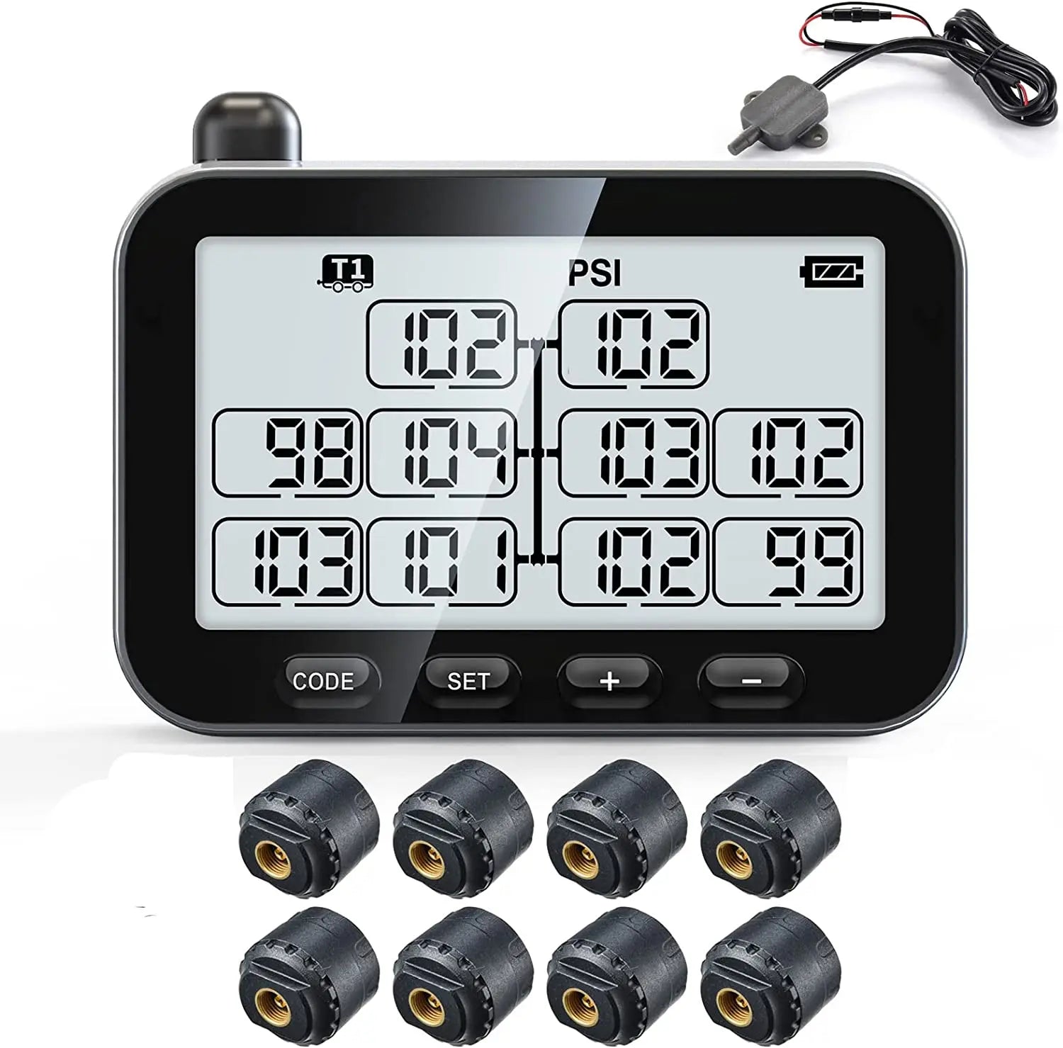 GUTA GT20 Trailer TPMS Tire Pressure Monitoring System with 6 Alerts ...
